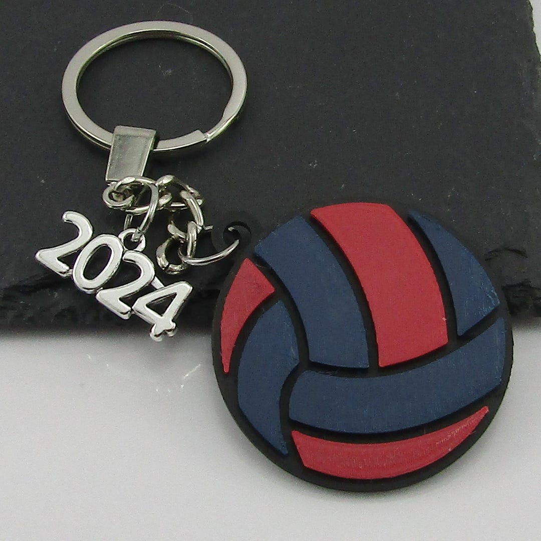 2024 Netball Charm Keychain 115mm Coach Sports End of Season Gift Red ...