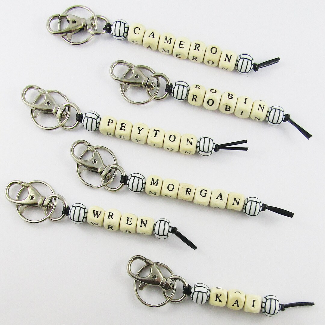 Team Set of 10 Netball Name Bag Tag Keychain Team or Player Name You ...