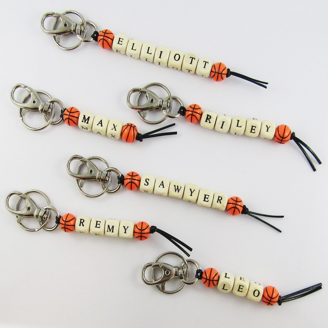 Basketball Name Bag Tag Keychain Team or Player Name You Choose! - Etsy