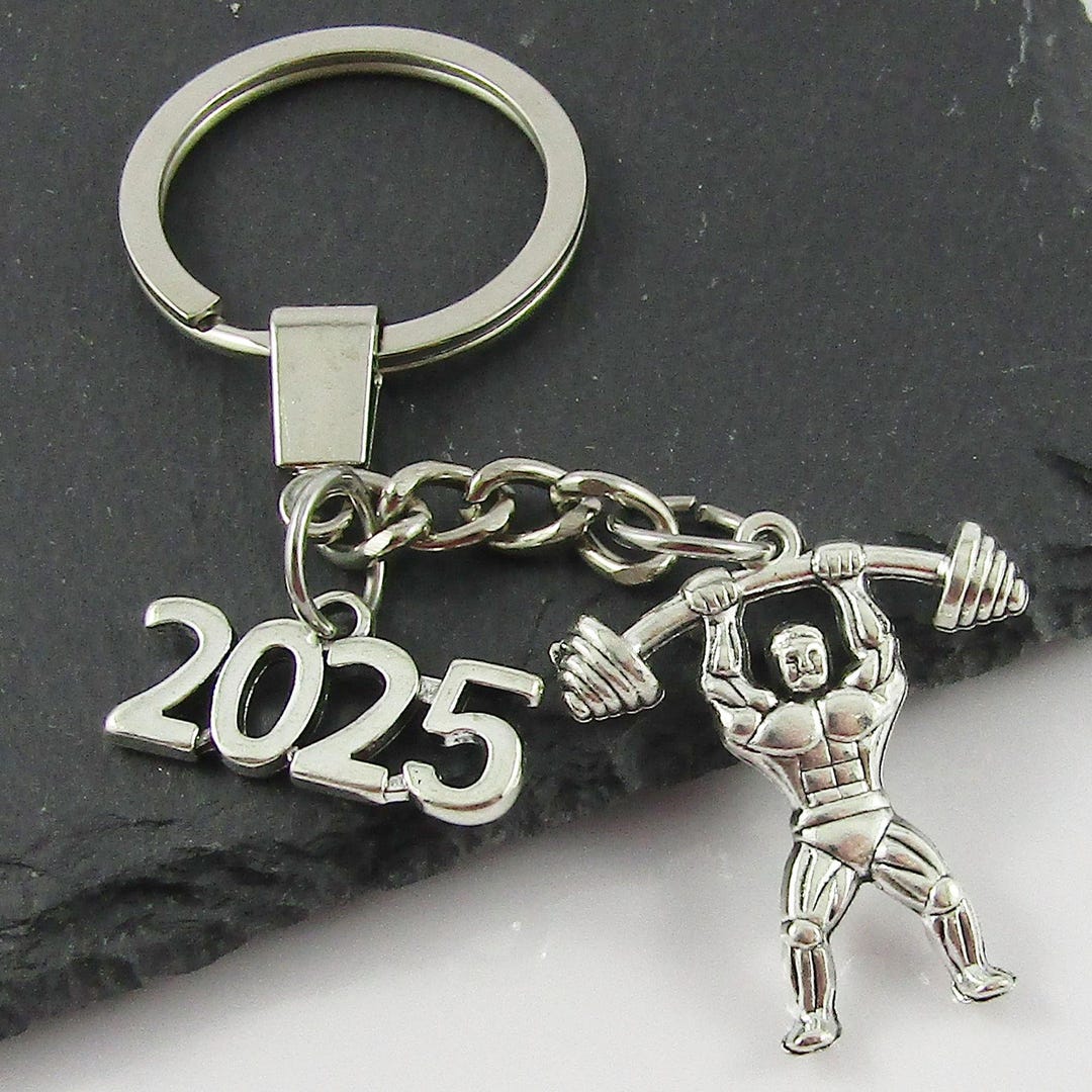 2025 Muscle Man Weightlifter Charm Keychain 100mm Coach Sports Gift - Etsy