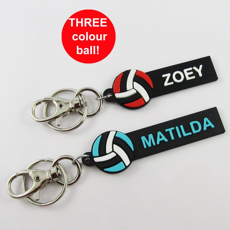Custom Coloured Set of 10 Personalised Netball Name Keychains - Etsy ...