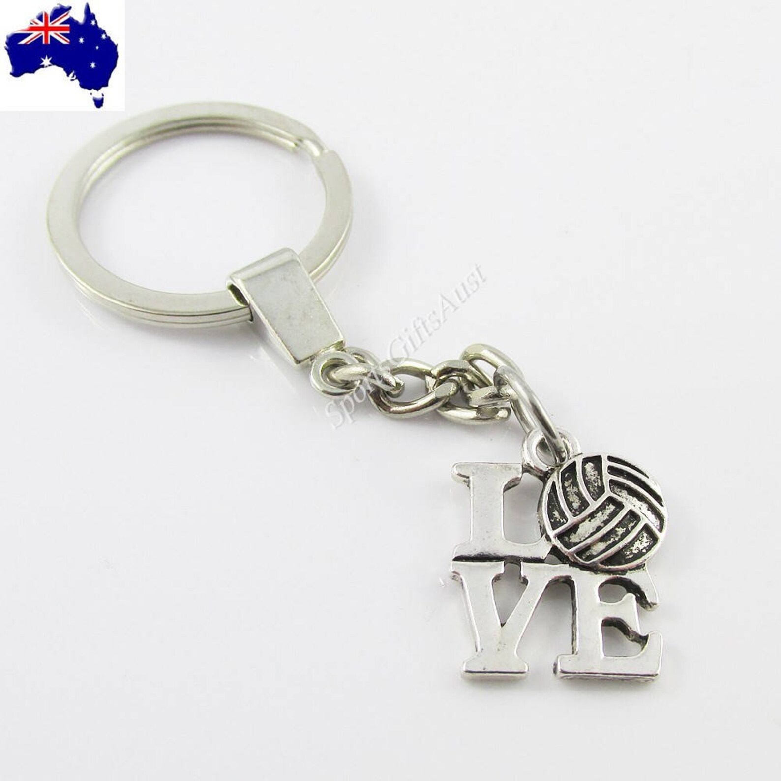 Love Netball Charm Keychain Team Set of 10 Sports End of Season Gift ...