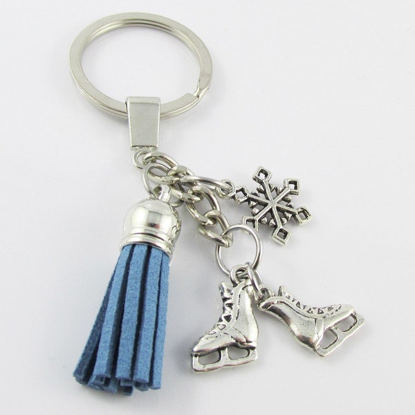Ice Skater Key Chain - Etsy UK