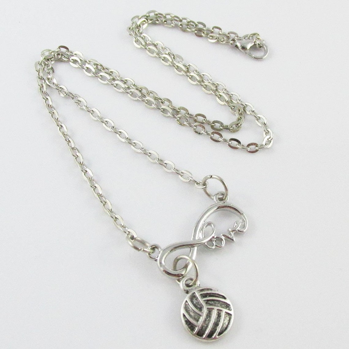 Infinity Love Netball Charm Necklace 50cm Coach Sports Team - Etsy