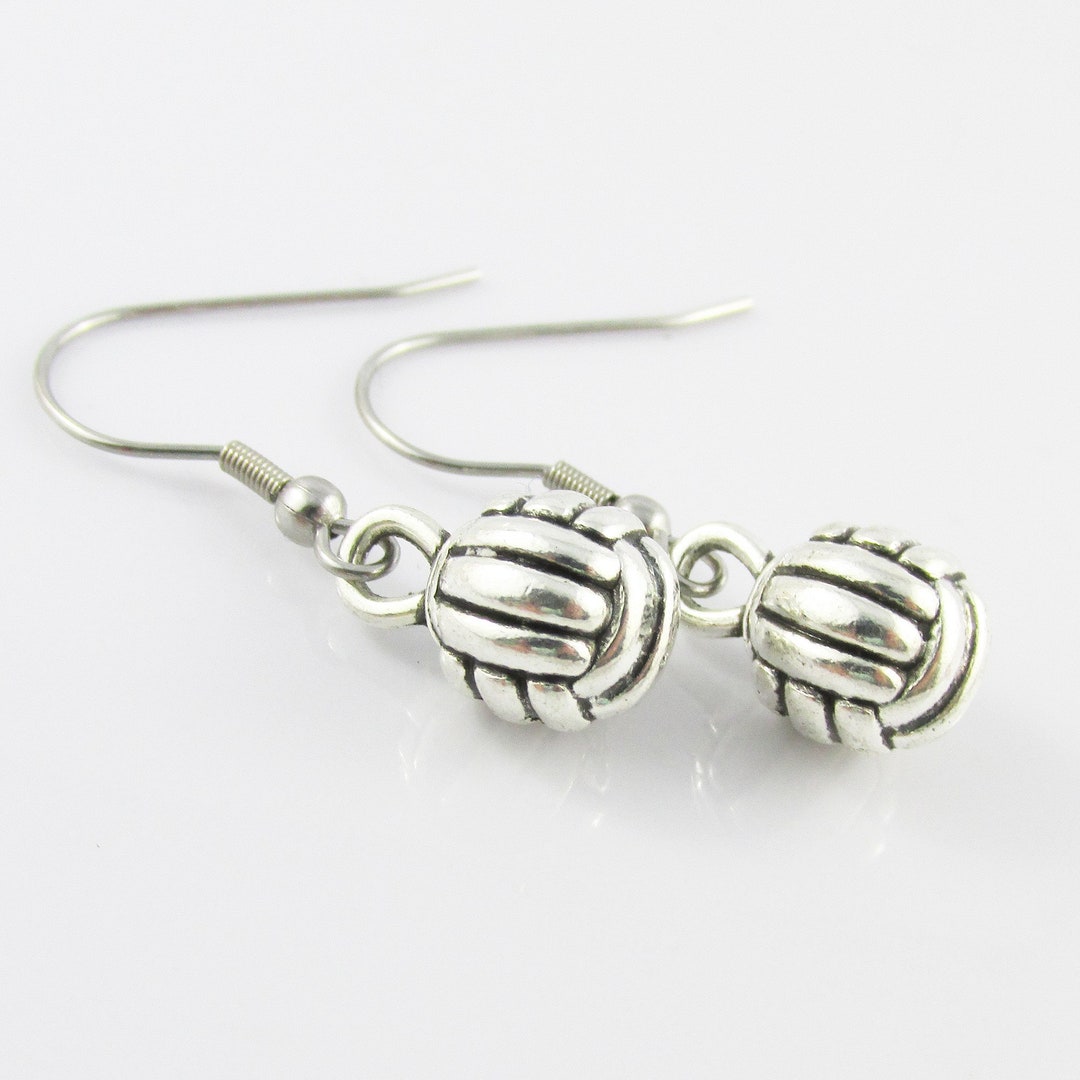3D NETBALL Vollyball Charm Hook Earrings Stainless Steel Hooks - Etsy.de