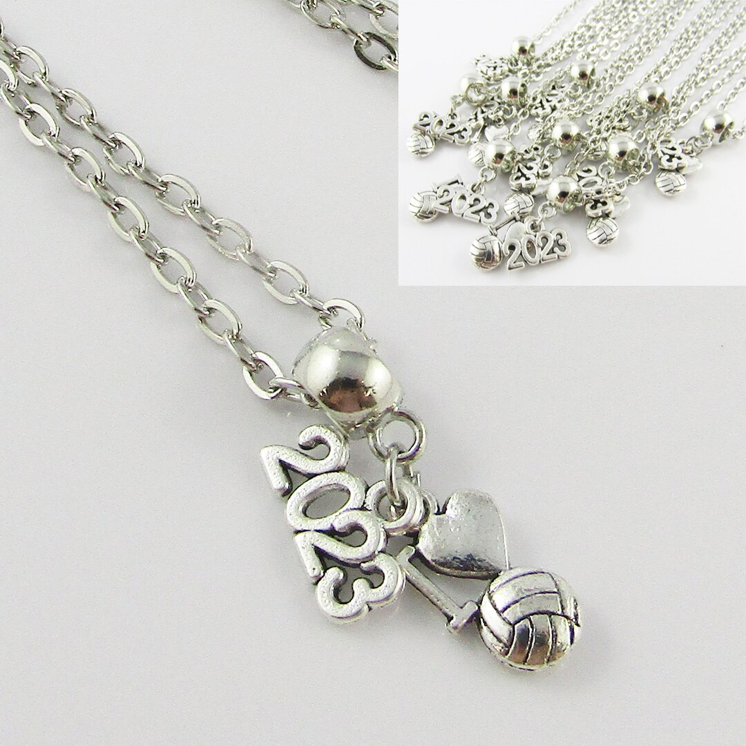 Set of 12 I Love Netball 2023 Charm Necklace Coach Sport Team End of ...