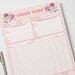 Blush Pink Order Form Printable for Business, Client Order Form ...