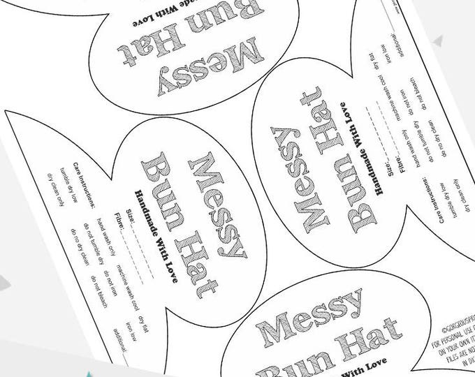 PRINTABLE Messy Bun Template - Downloadable PDF - Bun Beanie Display ...