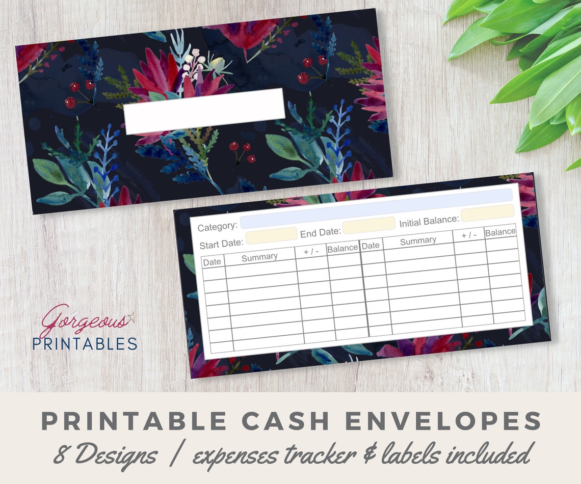 Printable Cash Envelopes System, With Expenses Tracker & Category ...