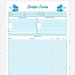 Printable Order Form, Craft Order Form Business Printable, Fillable PDF ...