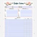 Order Form Printable for Business, Client Order Form Printable, Craft ...