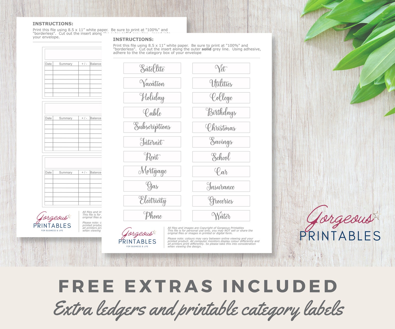 Printable Cash Envelopes System, With Expenses Tracker & Category ...