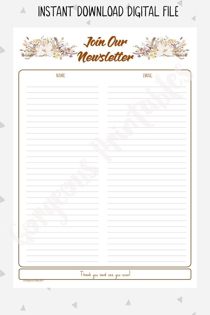 Craft Fair Kit Mini Bundle Business Printables, Order Form, Newsletter ...