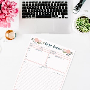Order Form Printable for Business, Client Order Form Printable, Craft ...