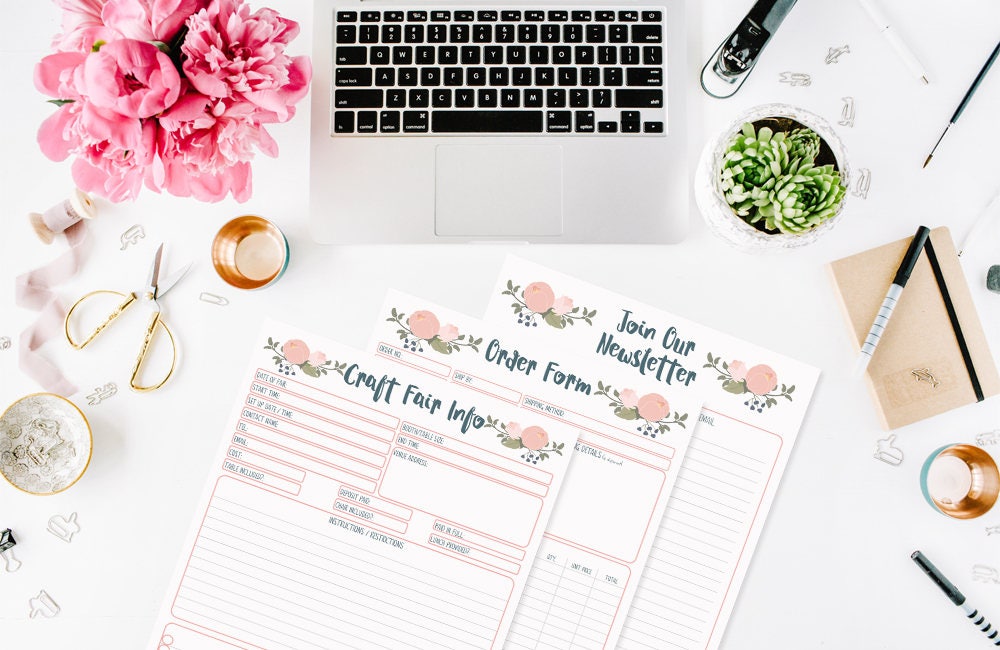 Newsletter Sign up Sheet, Email Subscription List, Handmade Business ...