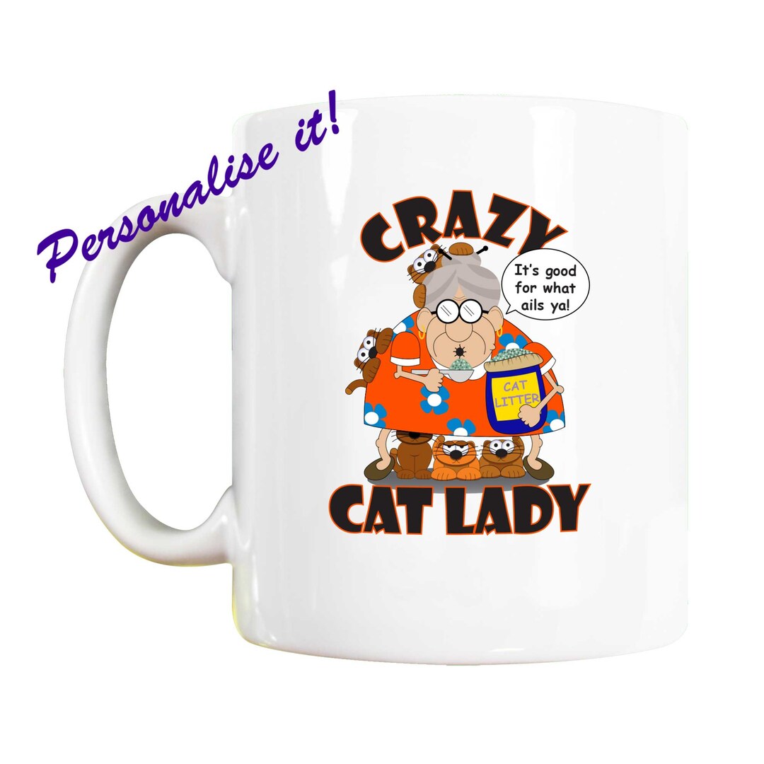 Crazy Cat Lady UK Funny Cat Gifts UK Crazy Cat Lady Gifts Crazy Cat ...