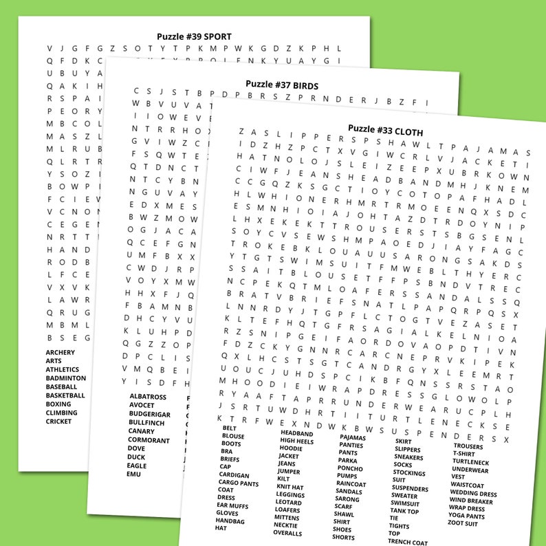 Extremely Hard Word Search Book for Adults: 105 Printable Puzzles (PDF ...