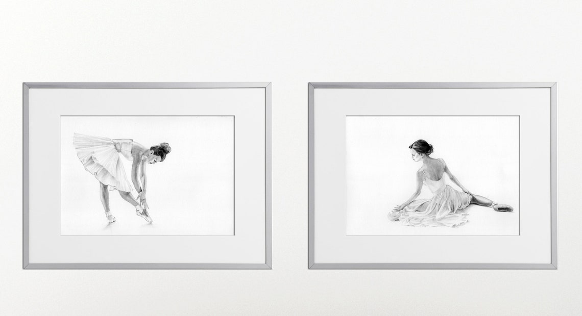 Set of 2 Ballerina, Ballerina Prints, Ballerina Picture, Ballerina Art ...