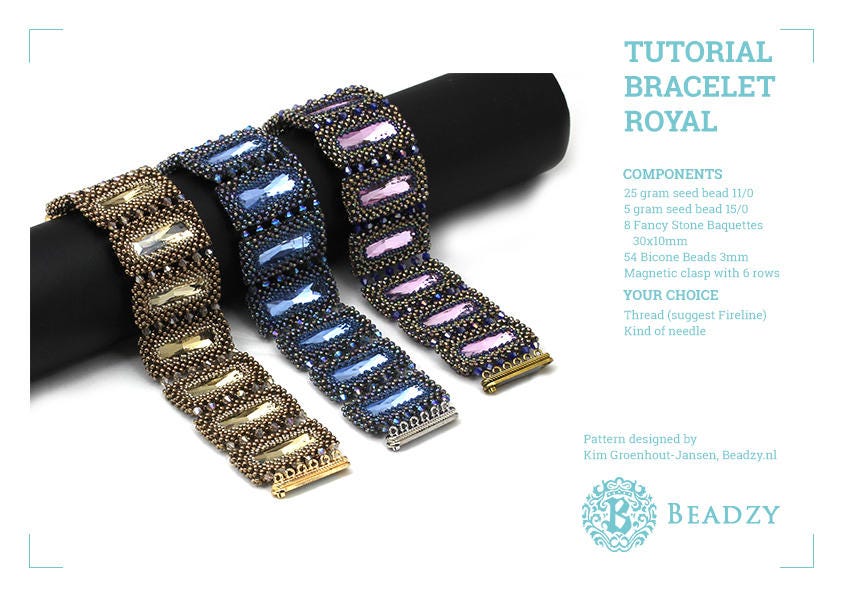 Beading Tutorial Bracelet Royal (english) PDF File - Etsy