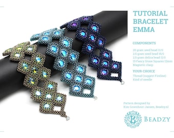 Beading Tutorial Bracelet Royal english PDF File - Etsy