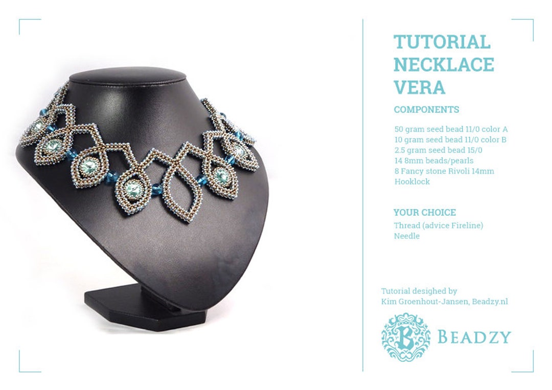 Beading Tutorial Necklace Vera english PDF File - Etsy