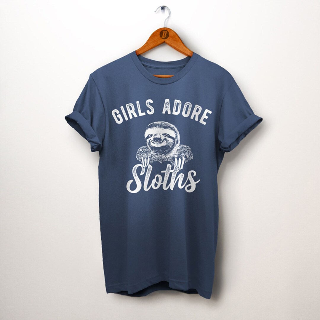 Sloth Shirt. Girls Adore Sloths. Sloth Birthday. Sloth Gifts. - Etsy