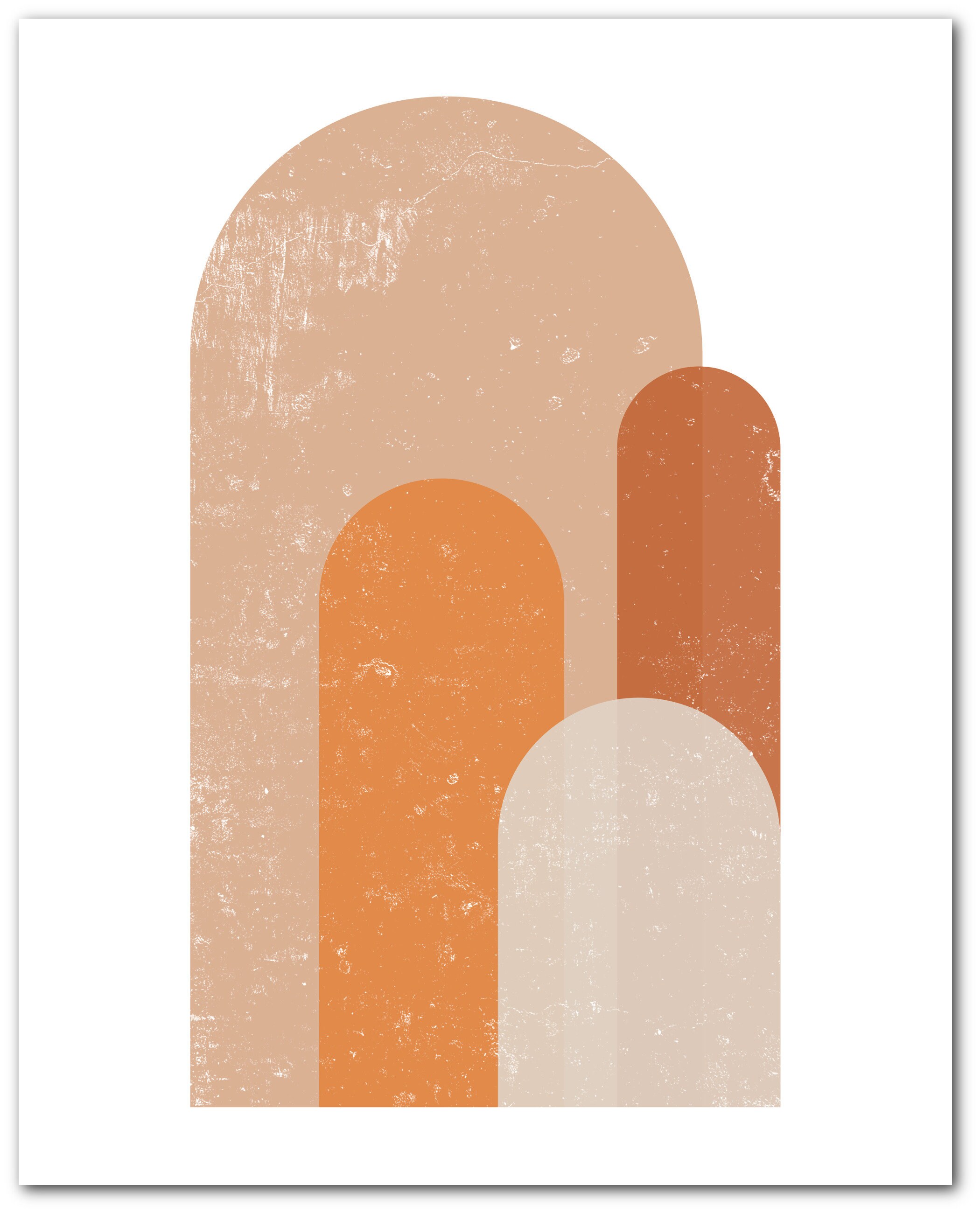 Boho Geometric Printable Abstract Arches Composition Arch | Etsy