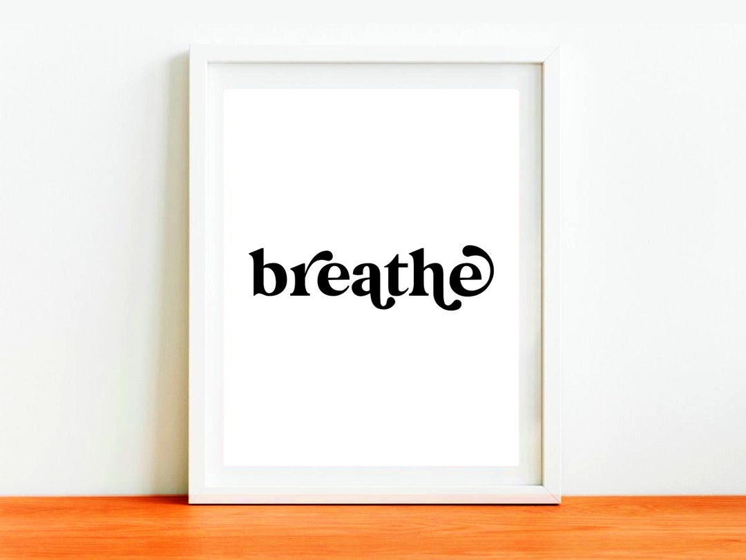 Breathe Printable Large Wall Art Minimalist Wall Art - Etsy