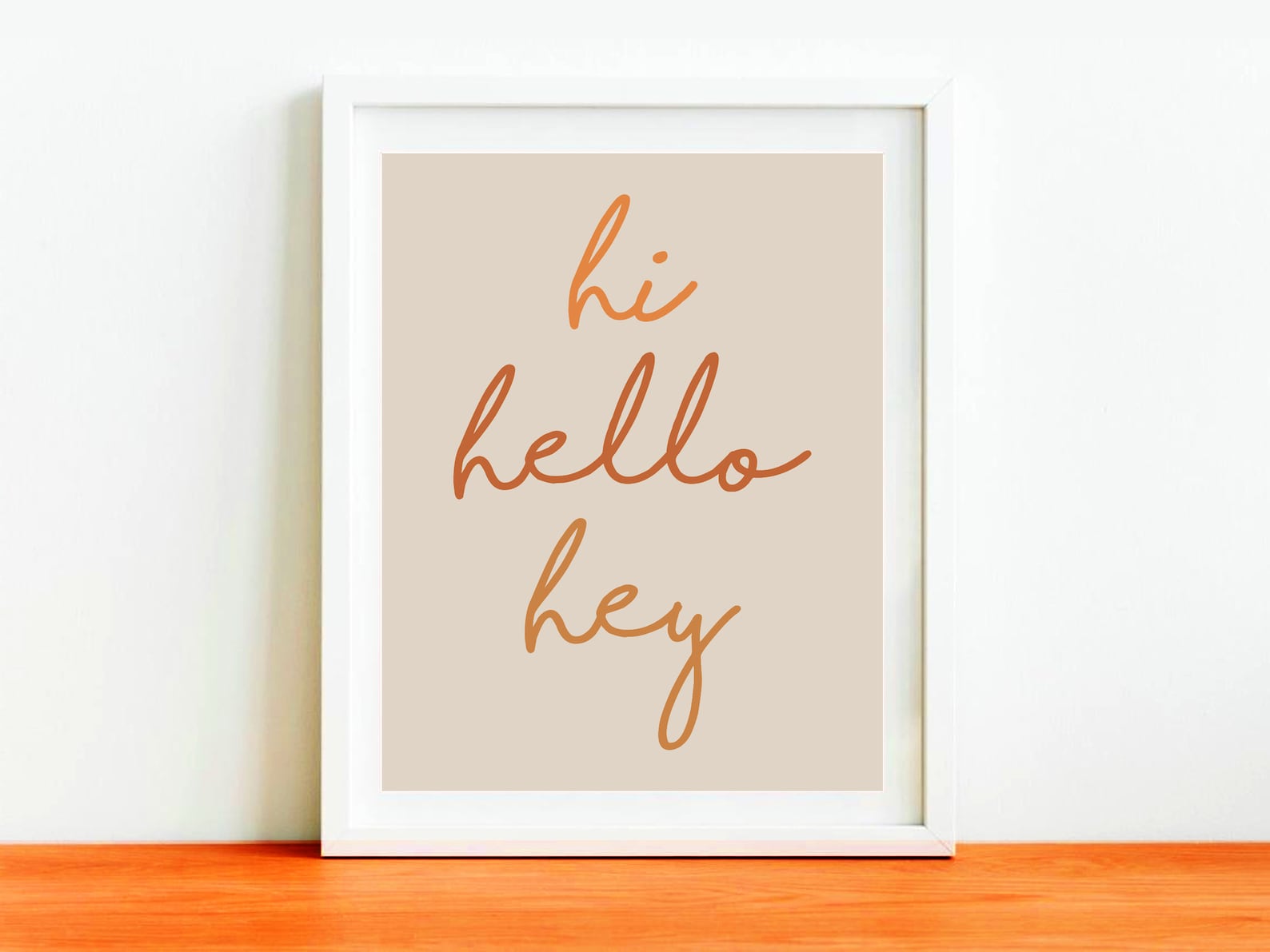 Hi Hello Hey Printable 70s Retro Wall Art Large Wall Art - Etsy UK