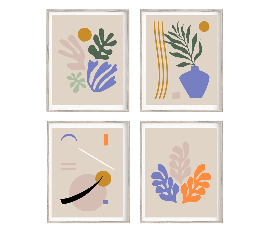 Set of 4 Matisse Printables Matisse Cut Outs Abstract - Etsy
