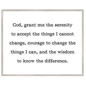 Serenity Prayer Printable Quote Landscape Bible Verse - Etsy