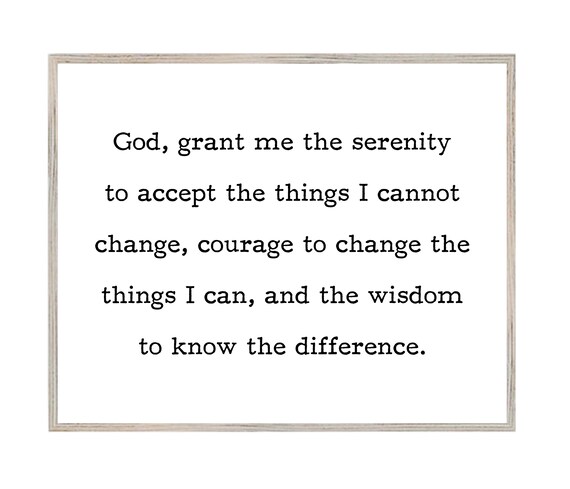 Serenity Prayer Printable Quote Landscape Bible Verse - Etsy