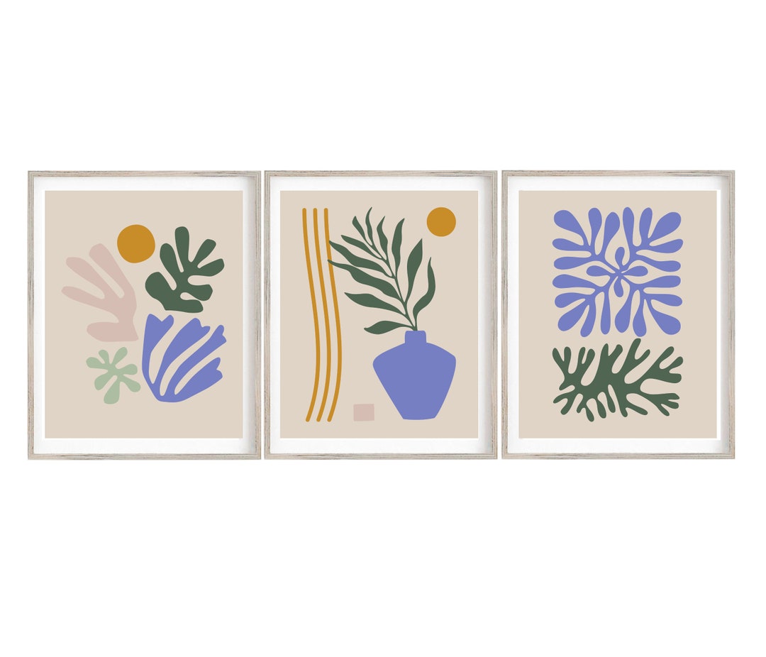 Set of 3 Matisse Printables, Matisse Cut Outs, Abstract Botanicals ...