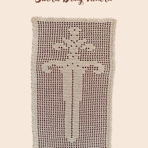Sword Fillet Crochet Pattern, Doily Pdf Pattern, Tapestry, Crochet for ...