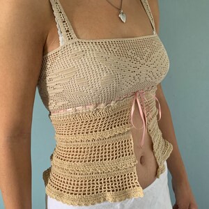 Filet Crochet Garden Fairy Top Pattern, Summer Crochet Top Pattern for ...