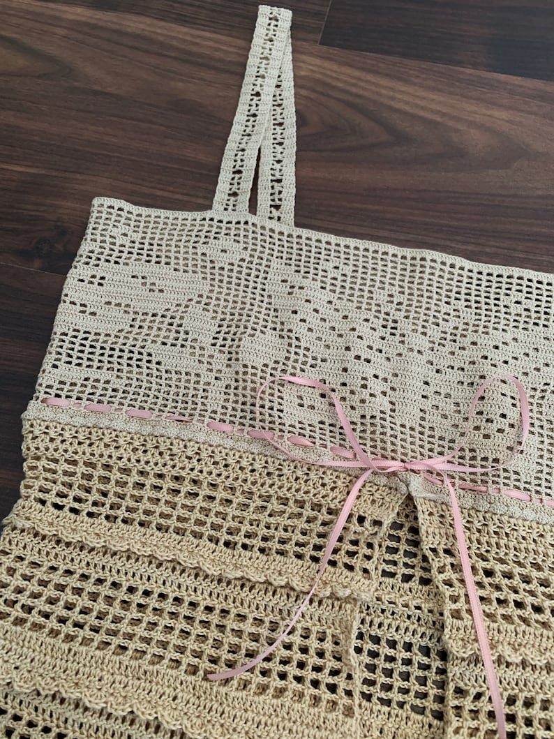 Filet Crochet Garden Fairy Top Pattern, Summer Crochet Top Pattern for ...