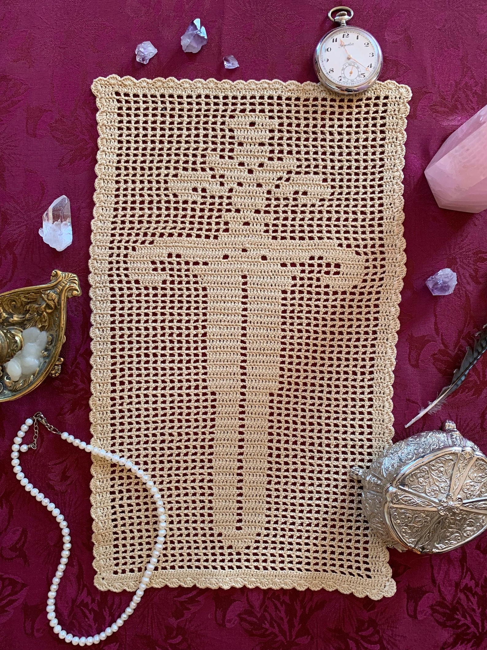 Sword Fillet Crochet Pattern, Doily Pdf Pattern, Tapestry, Crochet for ...