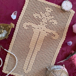 Sword Fillet Crochet Pattern, Doily Pdf Pattern, Tapestry, Crochet for ...