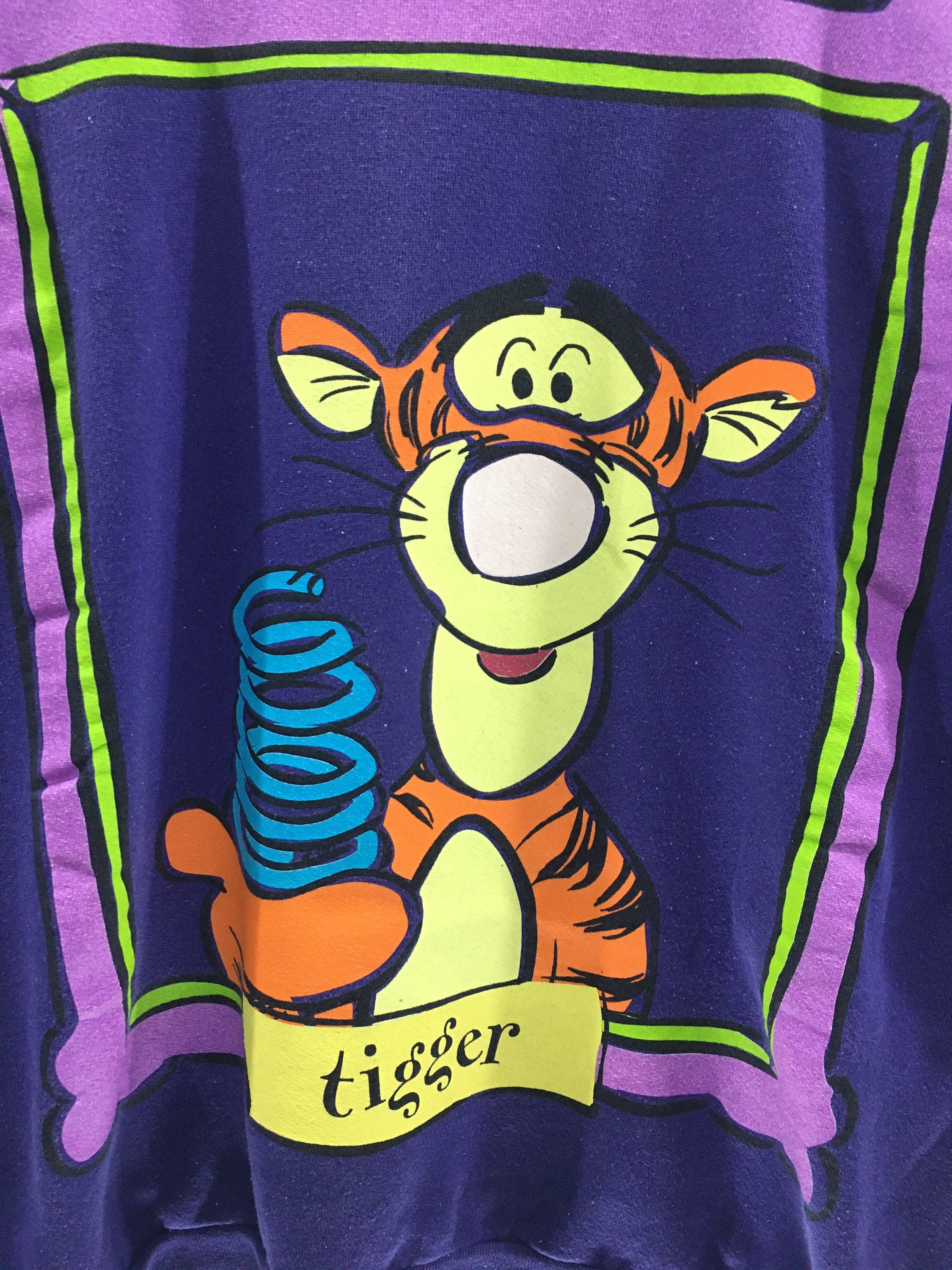 Vintage Tigger Walt Disney Cartoon Character Sweater Jumper Crewneck ...