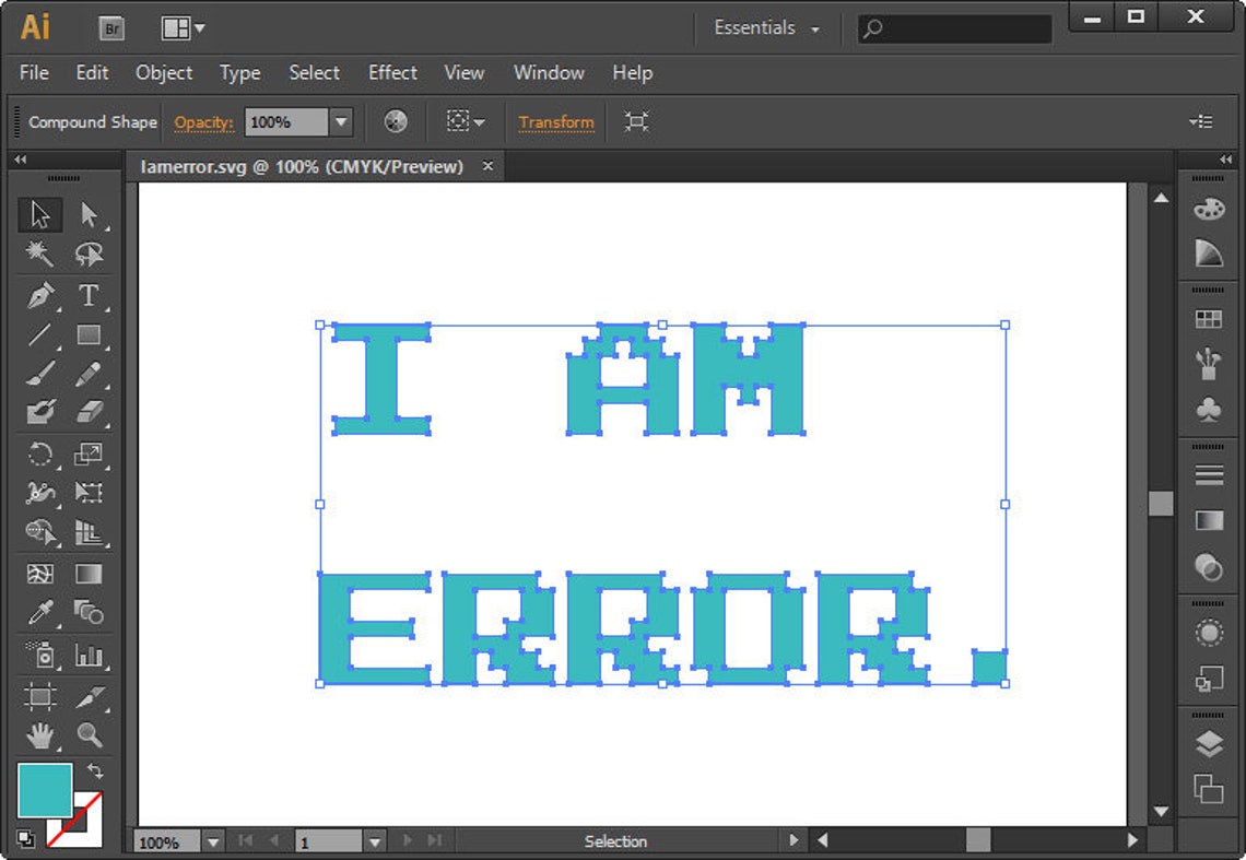 I Am Error - SVG Vector Cut File - Etsy Canada
