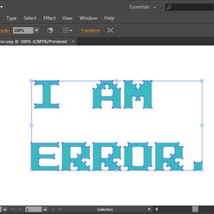 I Am Error - SVG Vector Cut File - Etsy Canada