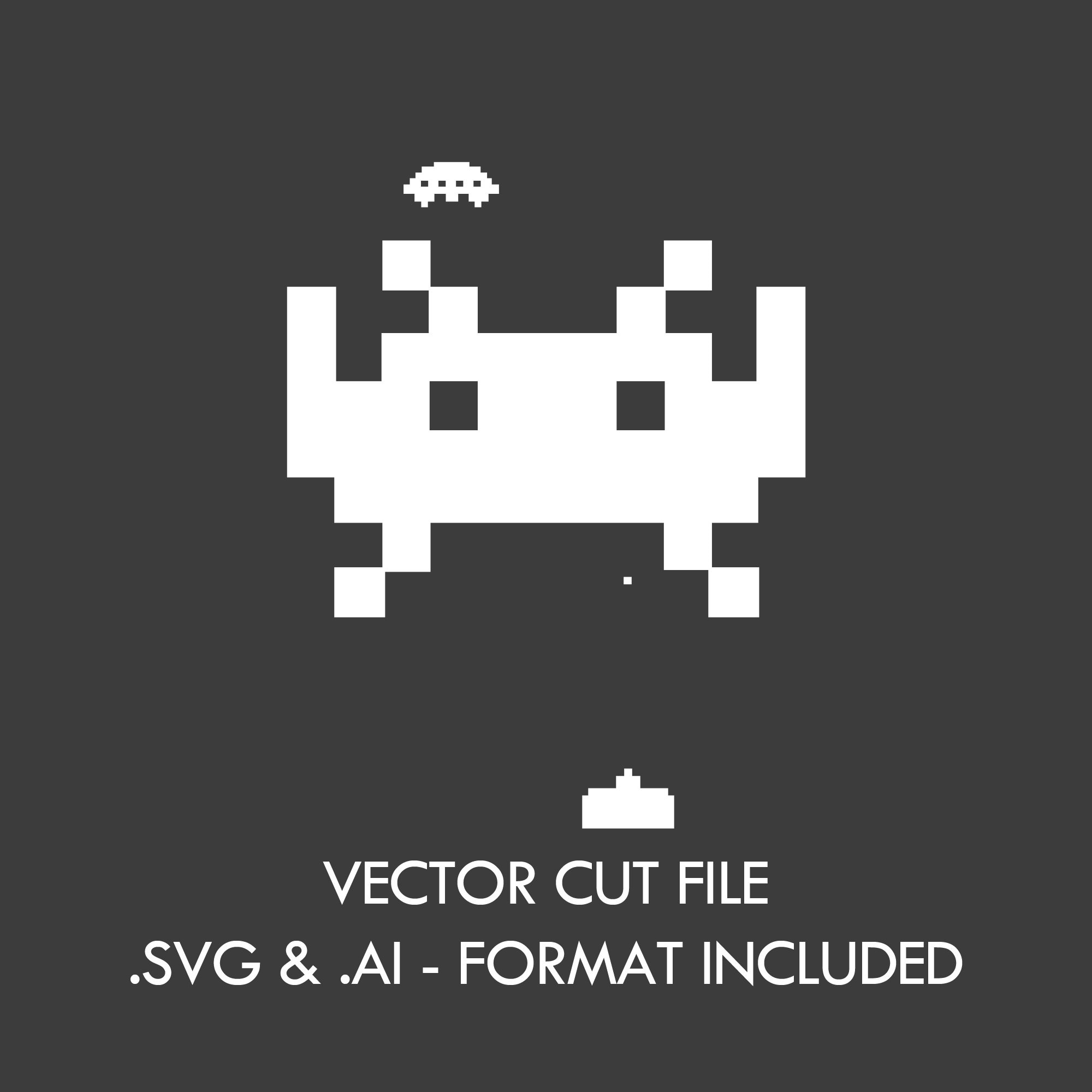 Space Invader SVG & AI Vector File - Etsy