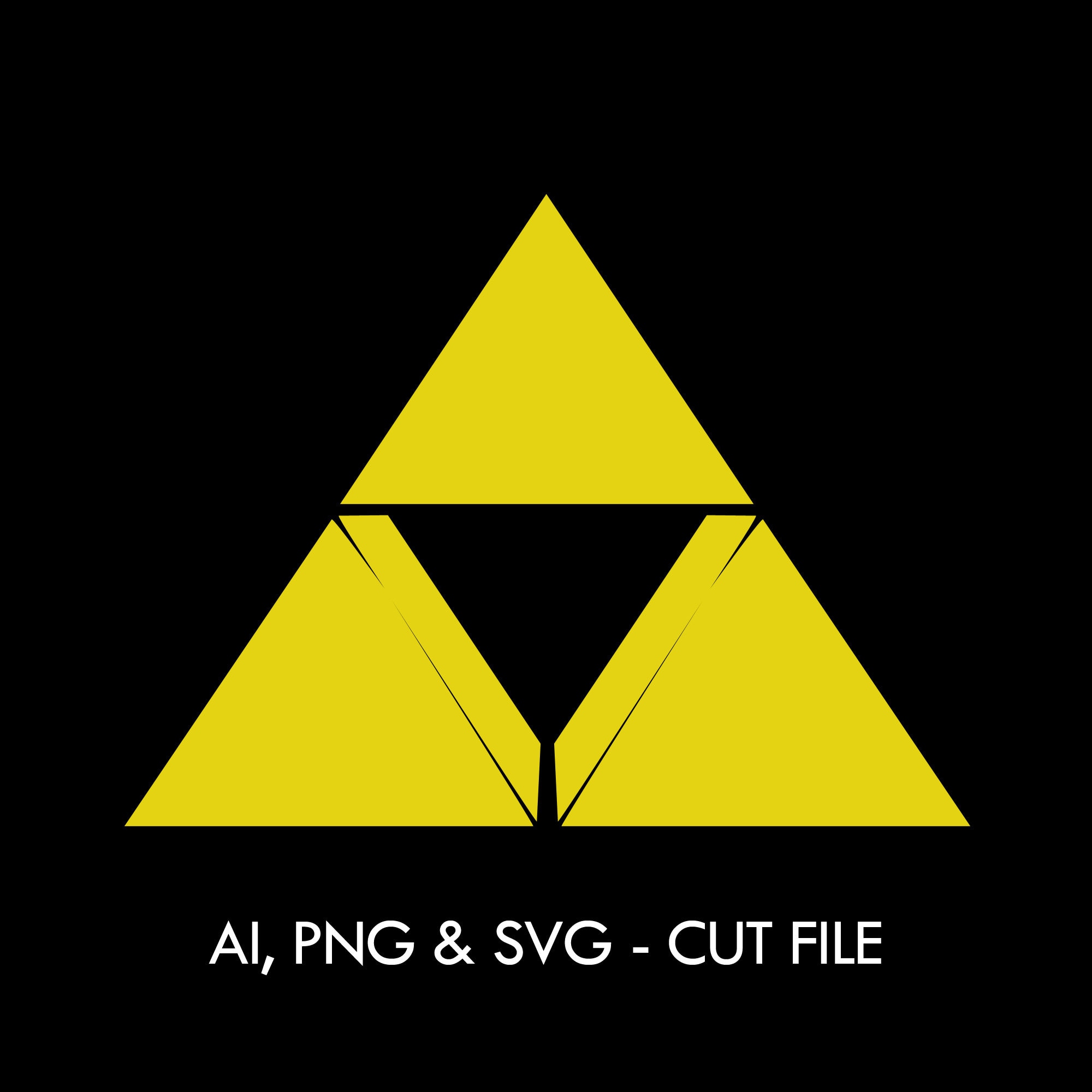 3D Triforce - Vector File for Decals, Vinyl Art and T-shirt Print - Etsy