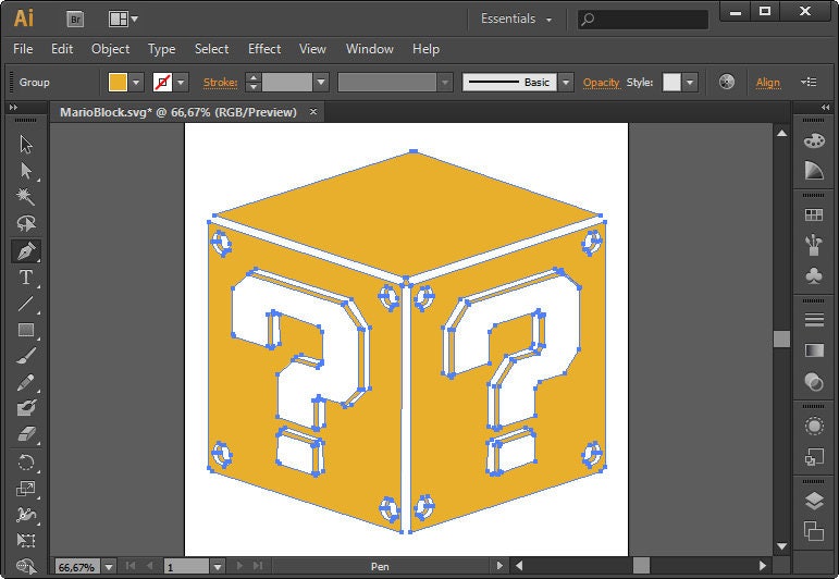 Super Mario Question Mark Block SVG/AI Vector Cut File for Vinyl Art ...