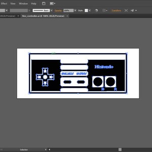 Hand Drawn Fanart Vector of the NES Controller - SVG/AI Vector Cut File ...