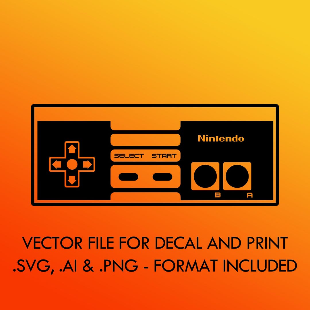 Vectorized Fan Art NES Controller - SVG/AI Vector Cut File - Etsy