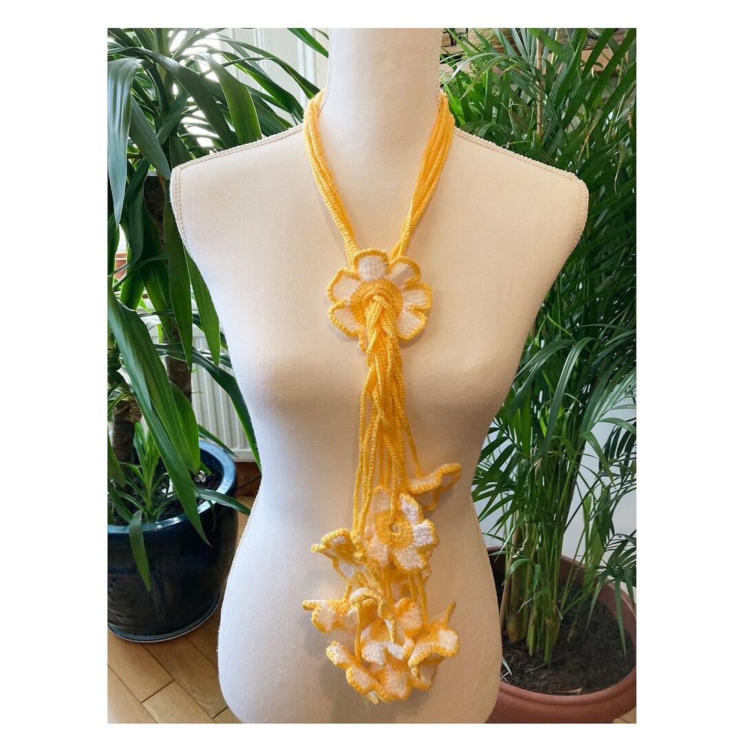 Yellow Flowers Neck Garland Necklace -handmade Neck Accessories ...