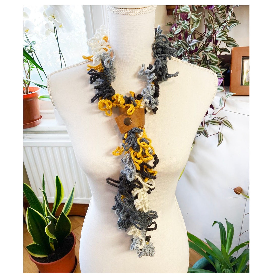 Handmade Crochet Fringed Neck Garland: Boho Festival Shawl - Etsy