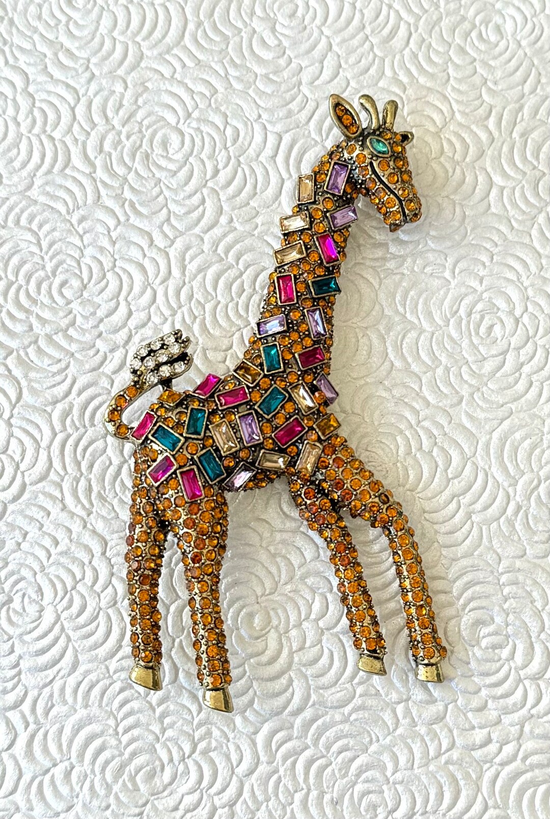 Vintage Style Giraffe Large Brooch & Pendant - Etsy
