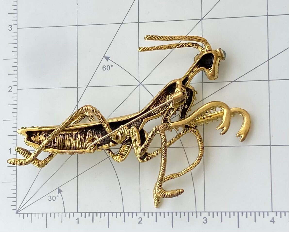 Unique Vintage Style Oversized Mantis Brooch - Etsy
